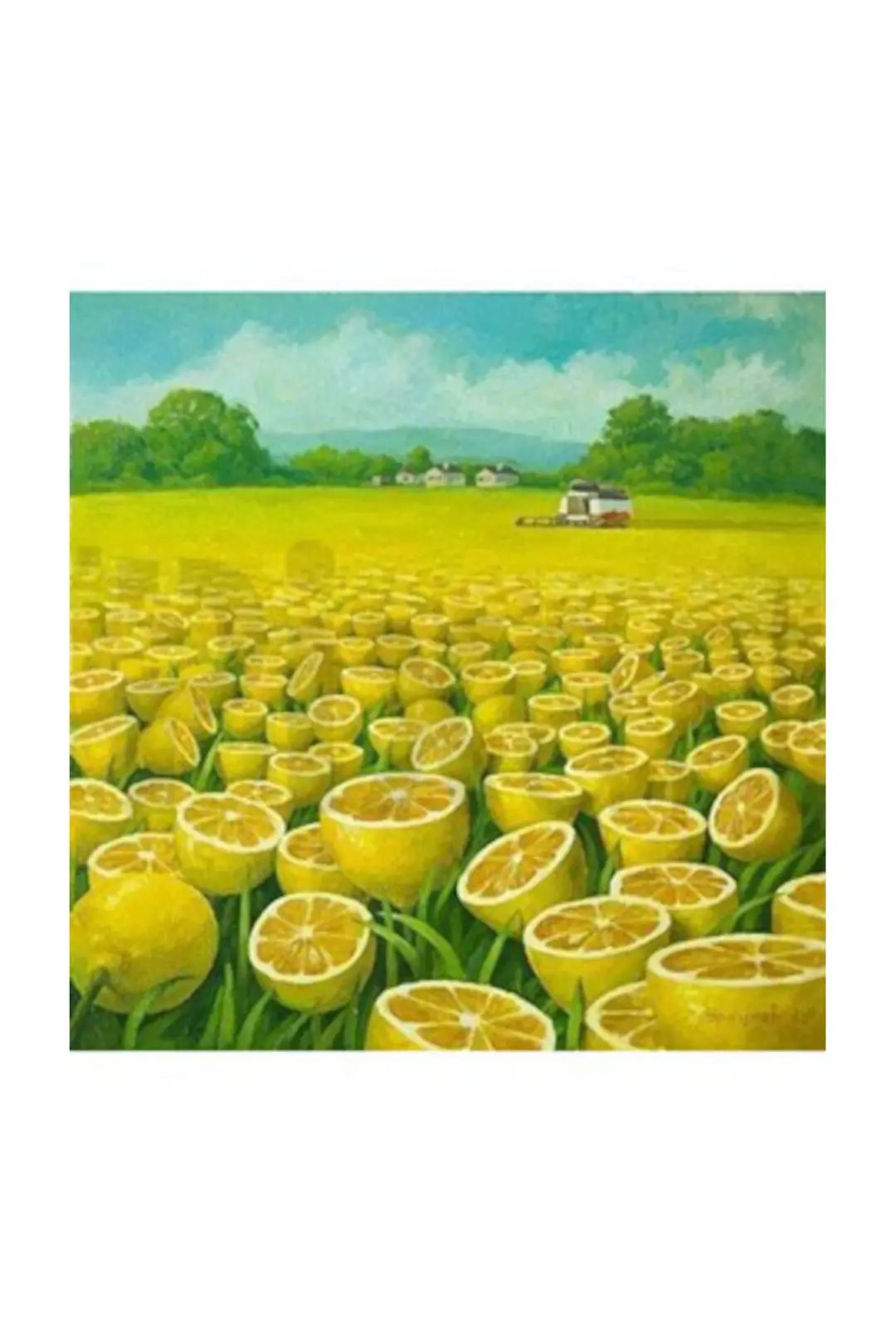 Limon Bahçesi Pixart Sanat Elmas Mozaik Tablo Diamond Türkiye 56*51