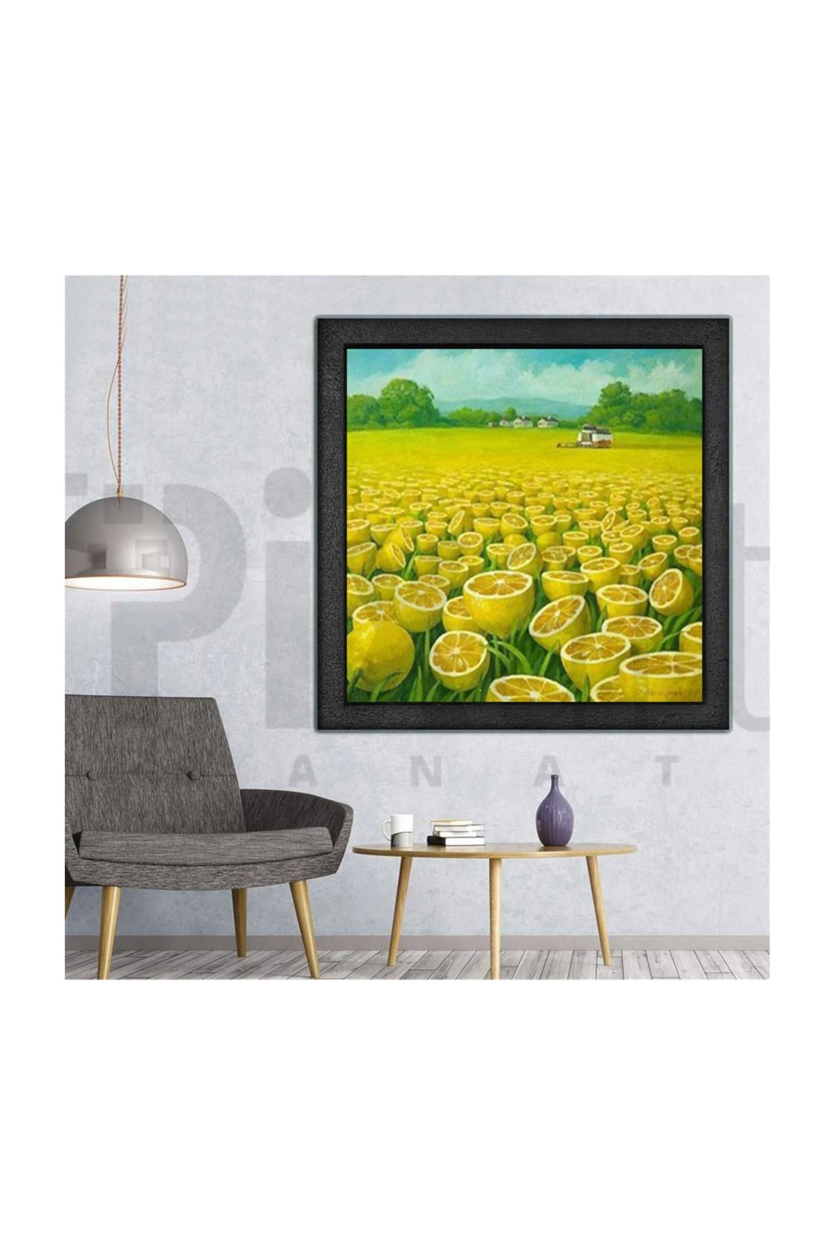 Limon Bahçesi Pixart Sanat Elmas Mozaik Tablo Diamond Türkiye 56*51