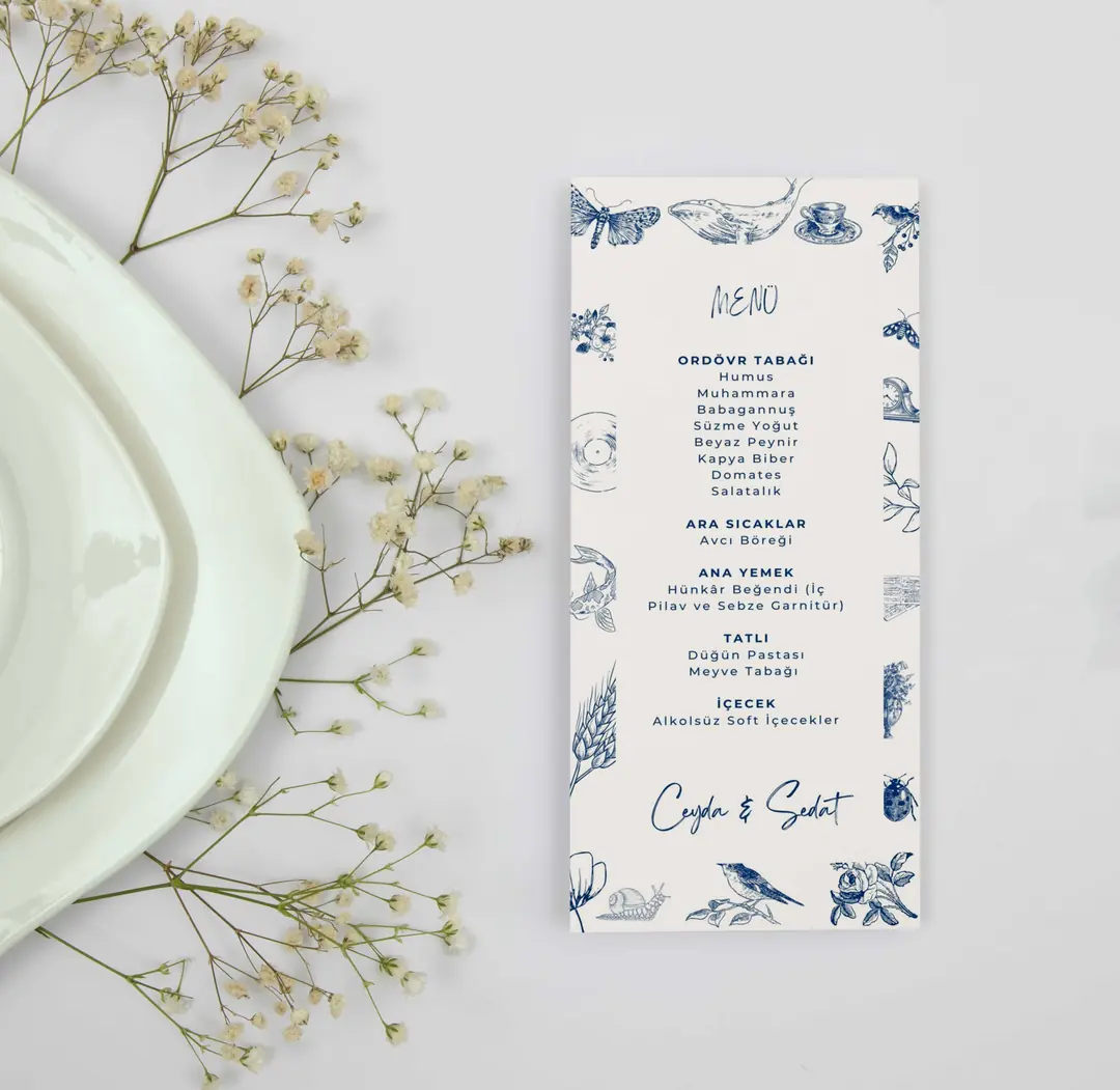 BLUE NOSTALGİA MENÜ KARTI