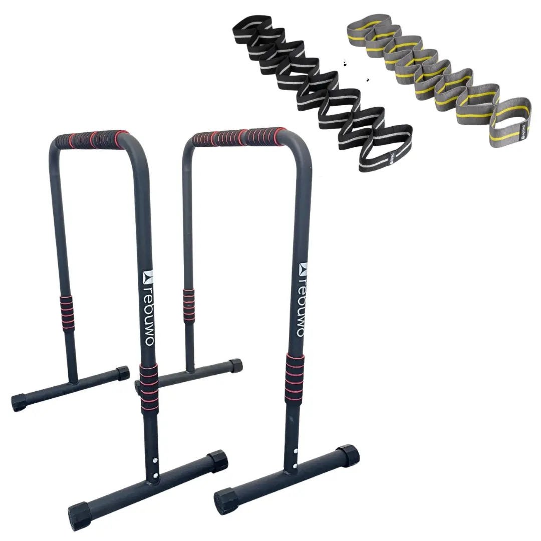 Rebuwo İkili Uzun Paralel Bar Dips Bar Tall Parallettes