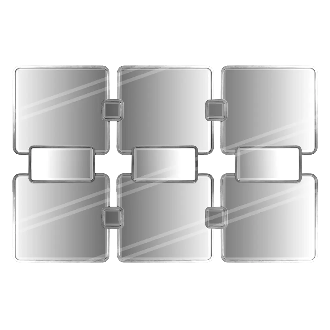 78x120cm Interlocking Squares Crystal Mirror | Olga Çerçeve