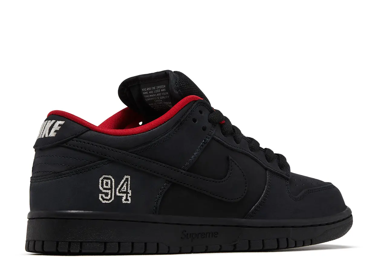 Supreme X Dunk Low SB Black