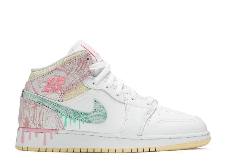 Jordan 1 Mid Paint Drip (GS)