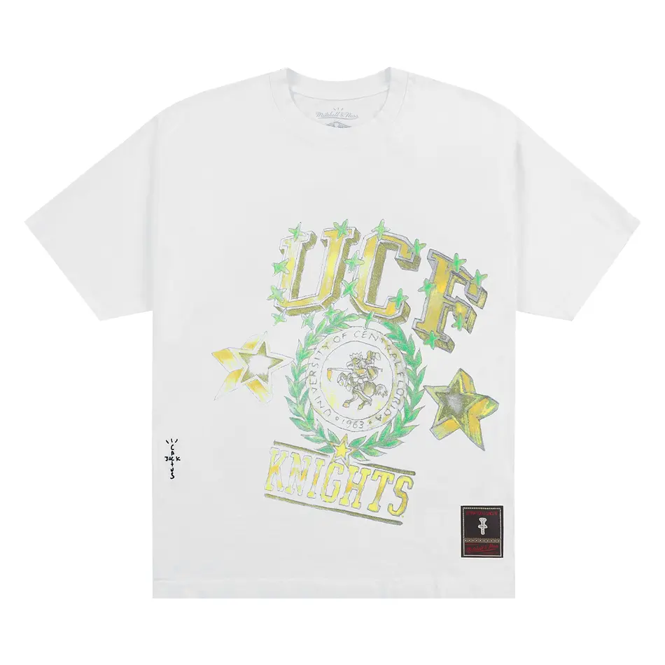 Travis Scott x Mitchell & Ness UCF Knights Hand-Drawn T-Shirt