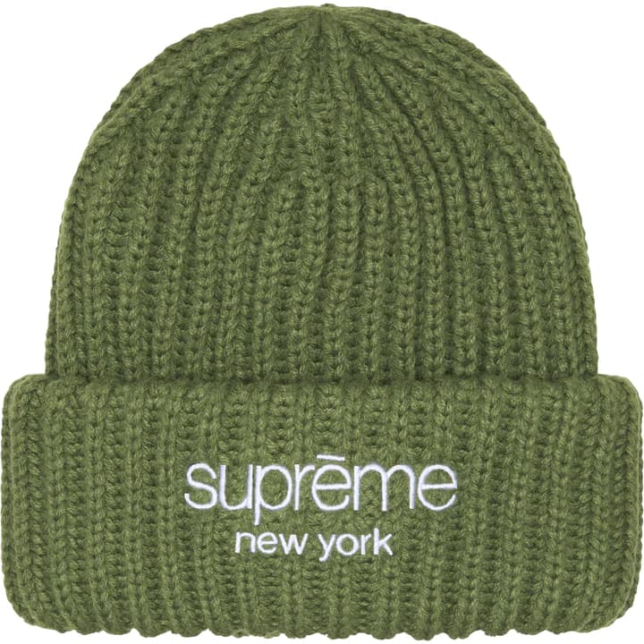 Supreme Classic Logo Chunky Ribbed Beanie