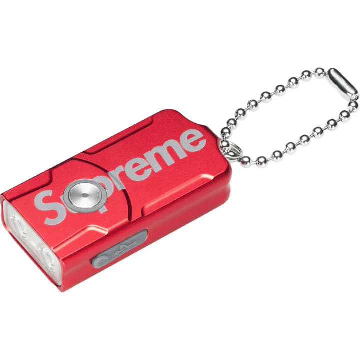 Supreme x Fenix E03R Flashlight Keychain
