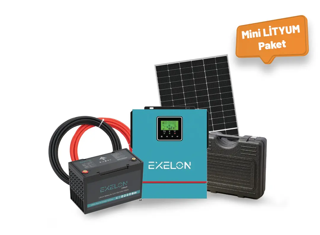 Mini LİTYUM Paket-1 Kw Hazır Sistem | Alven Solar Market