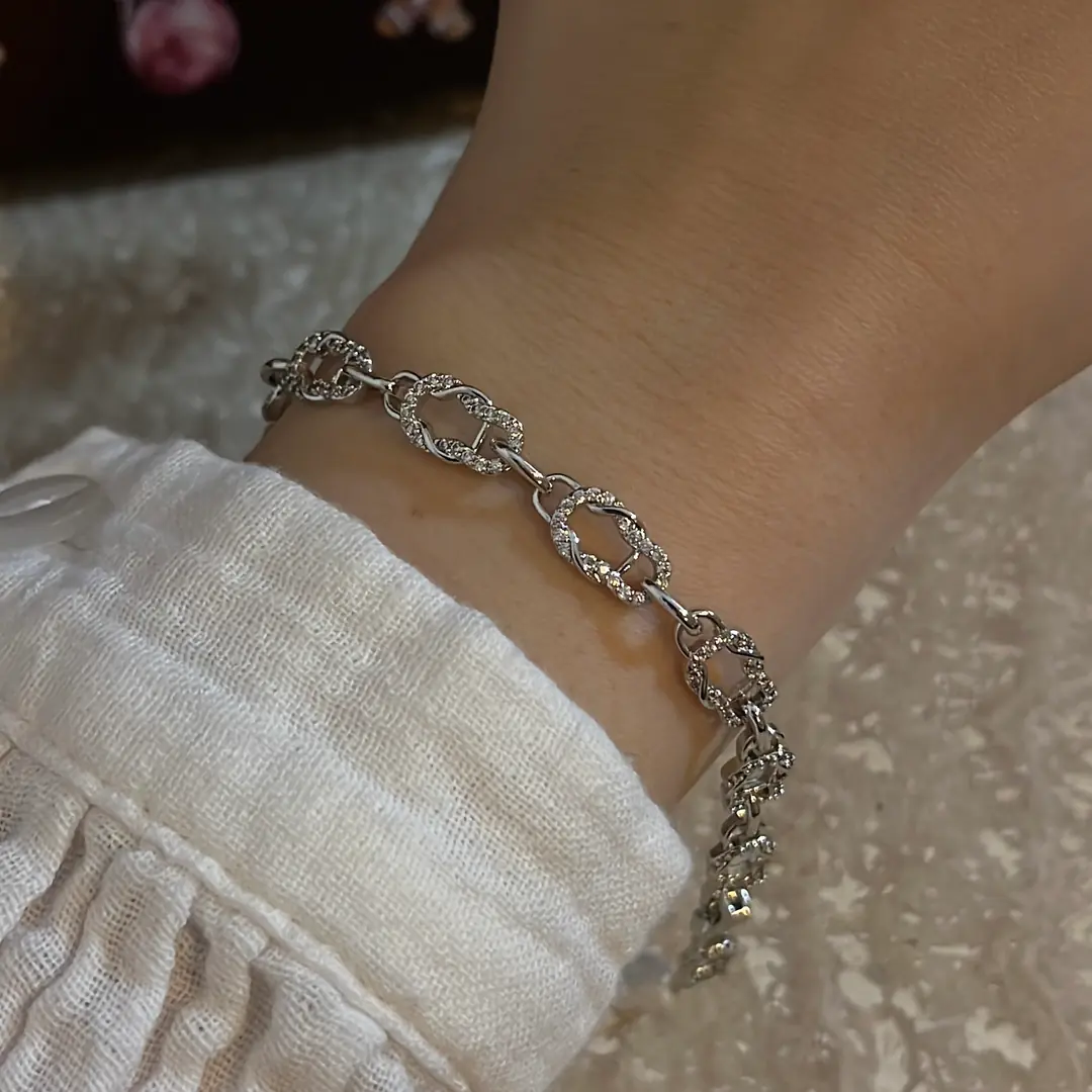 Xuping | Geçme Zincir Bileklik Silver | Bonte Jewelry