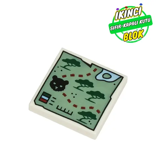 LEGO® 6480846 3068pb2391-1 Tile 2 x 2 with Map, Trail, Tiger print LEGO ...