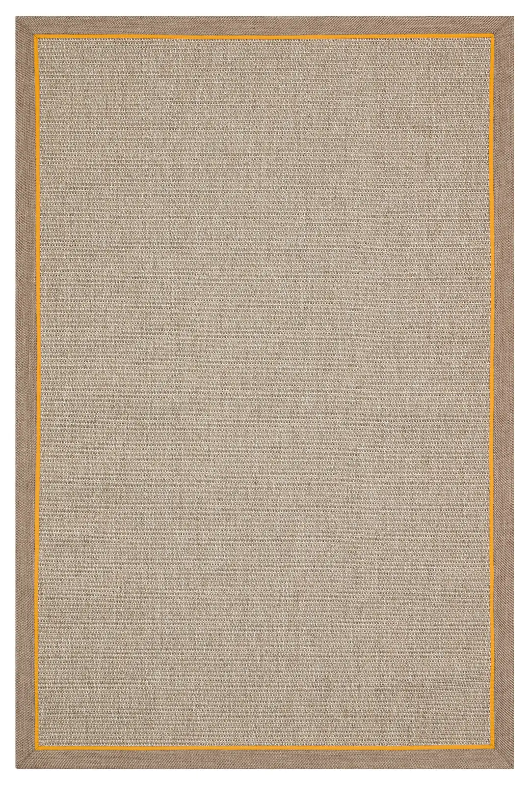 Bordürlü Sisal Serisi Vizon Sarı Bordür Bej Dokuma