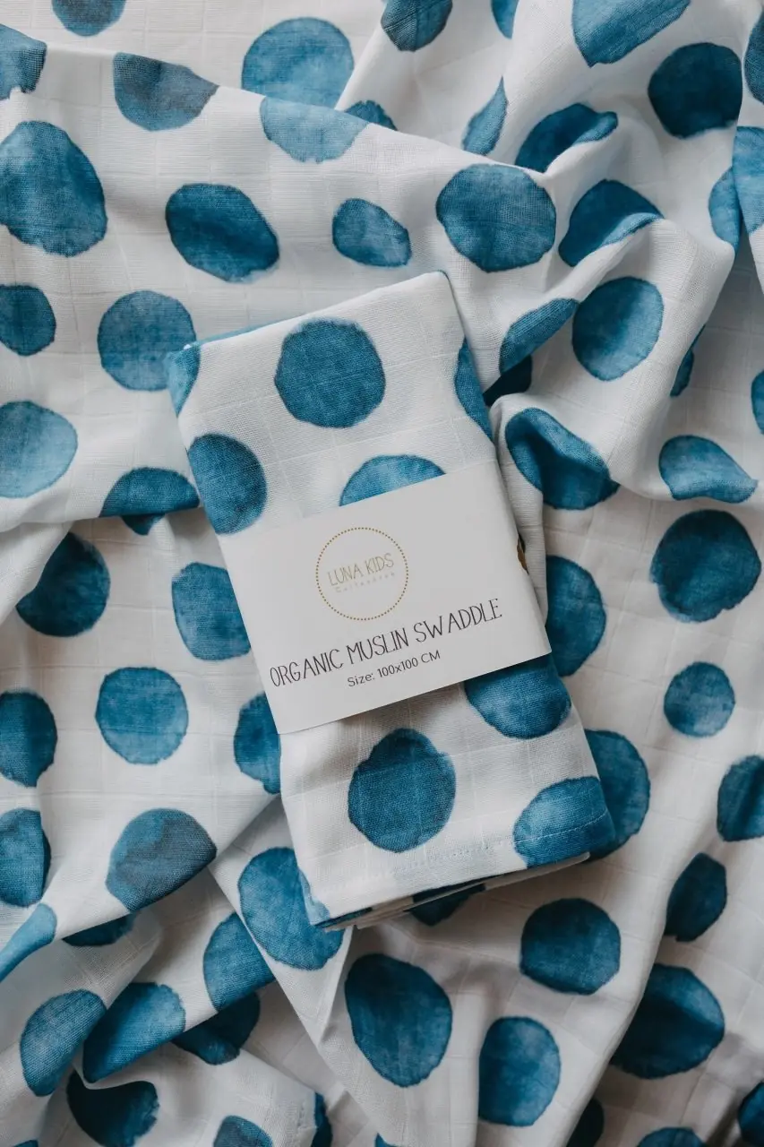 BlueDots - Organik Müslin Örtü