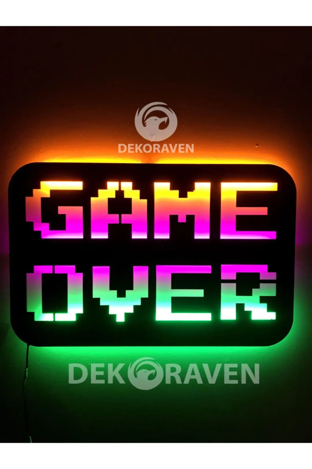 Game Over Işıklı Tablo