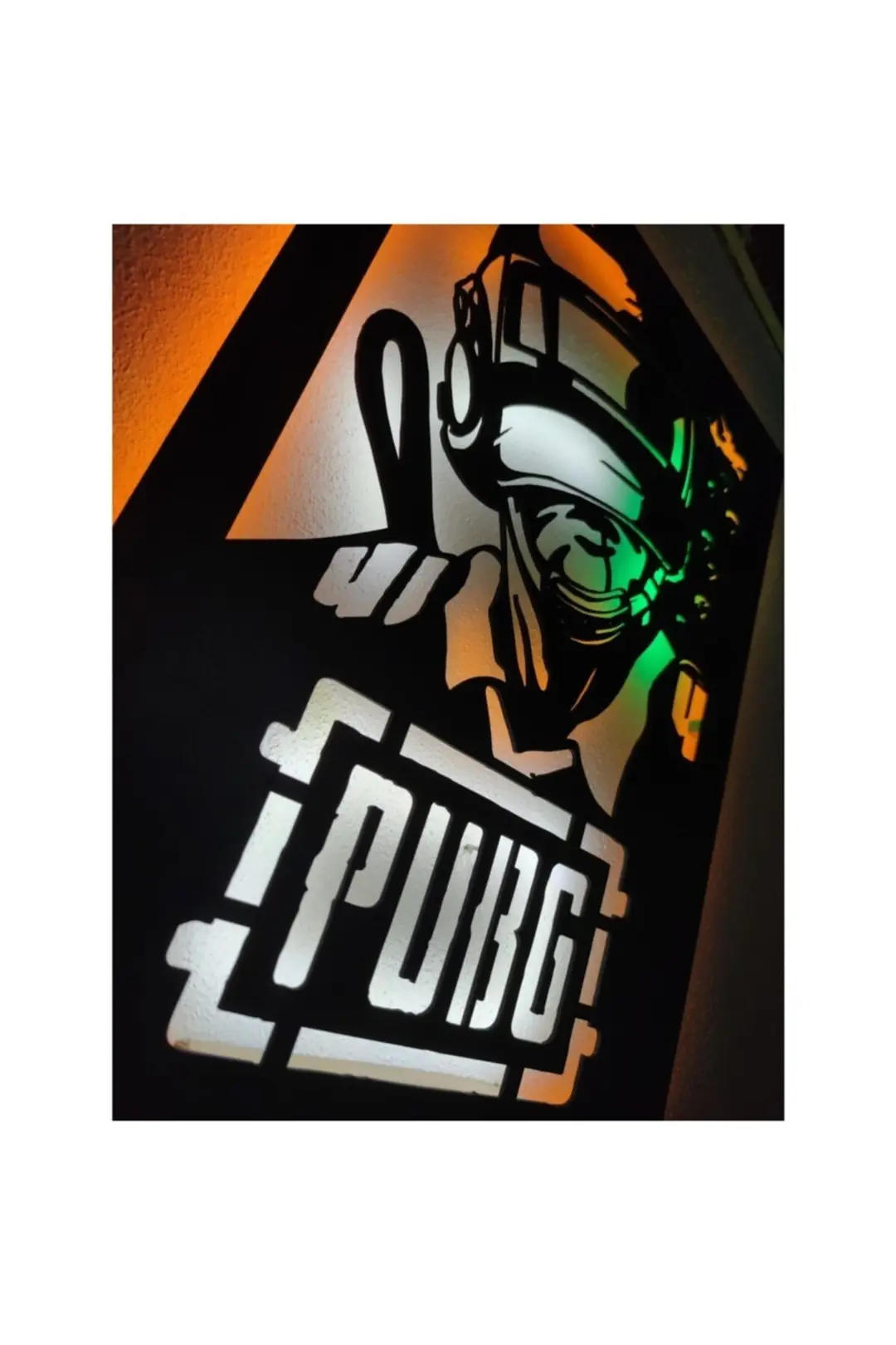 Pubg Gamer Led Işıklı Ahşap Tablo