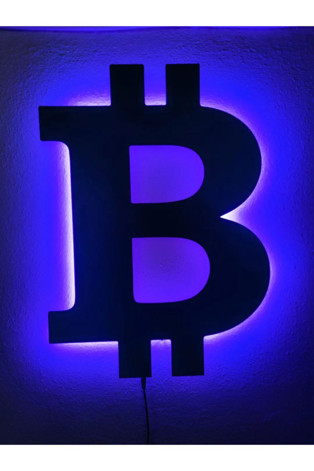 Bitcoin Btc Led Işıklı Tablo