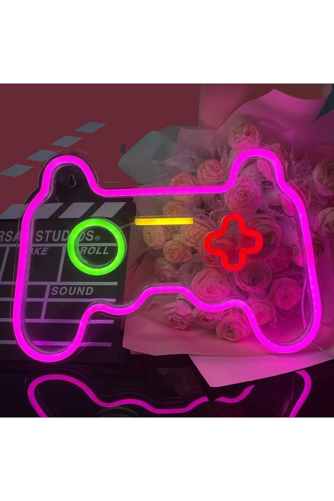 Gamer Dekorasyon Gamepad Neon Tabela Neon Yazı Dekoratif Aydınlatma