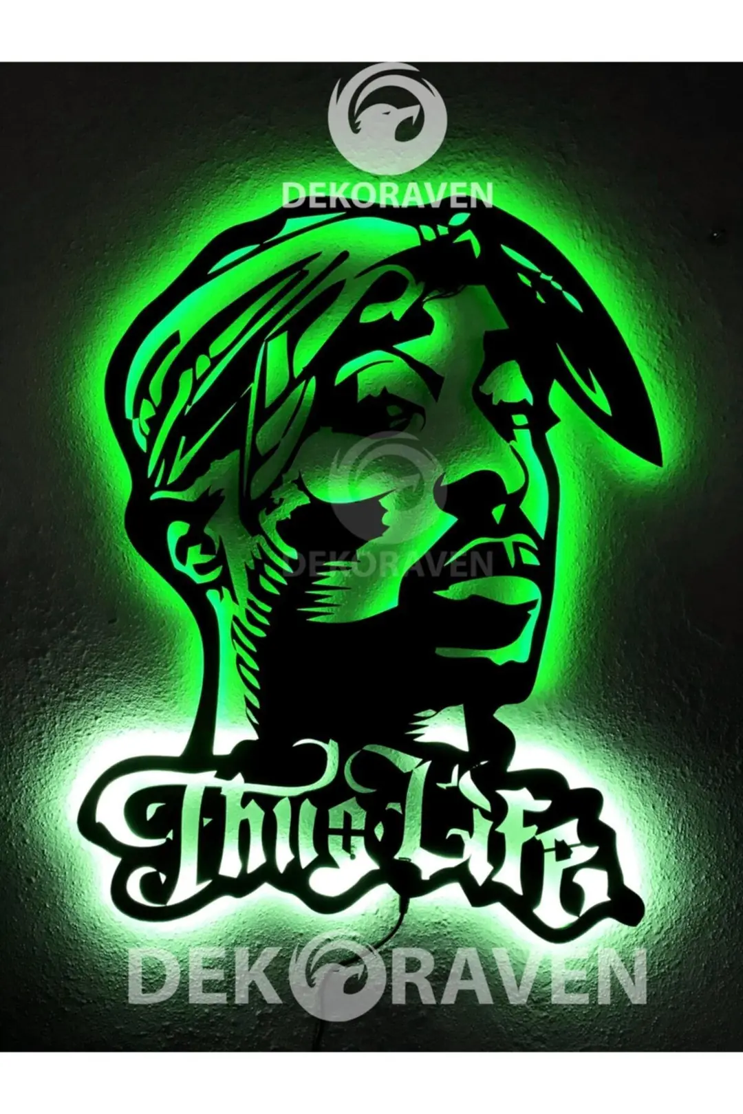 Tupac Shakur Led Işıklı Tablo