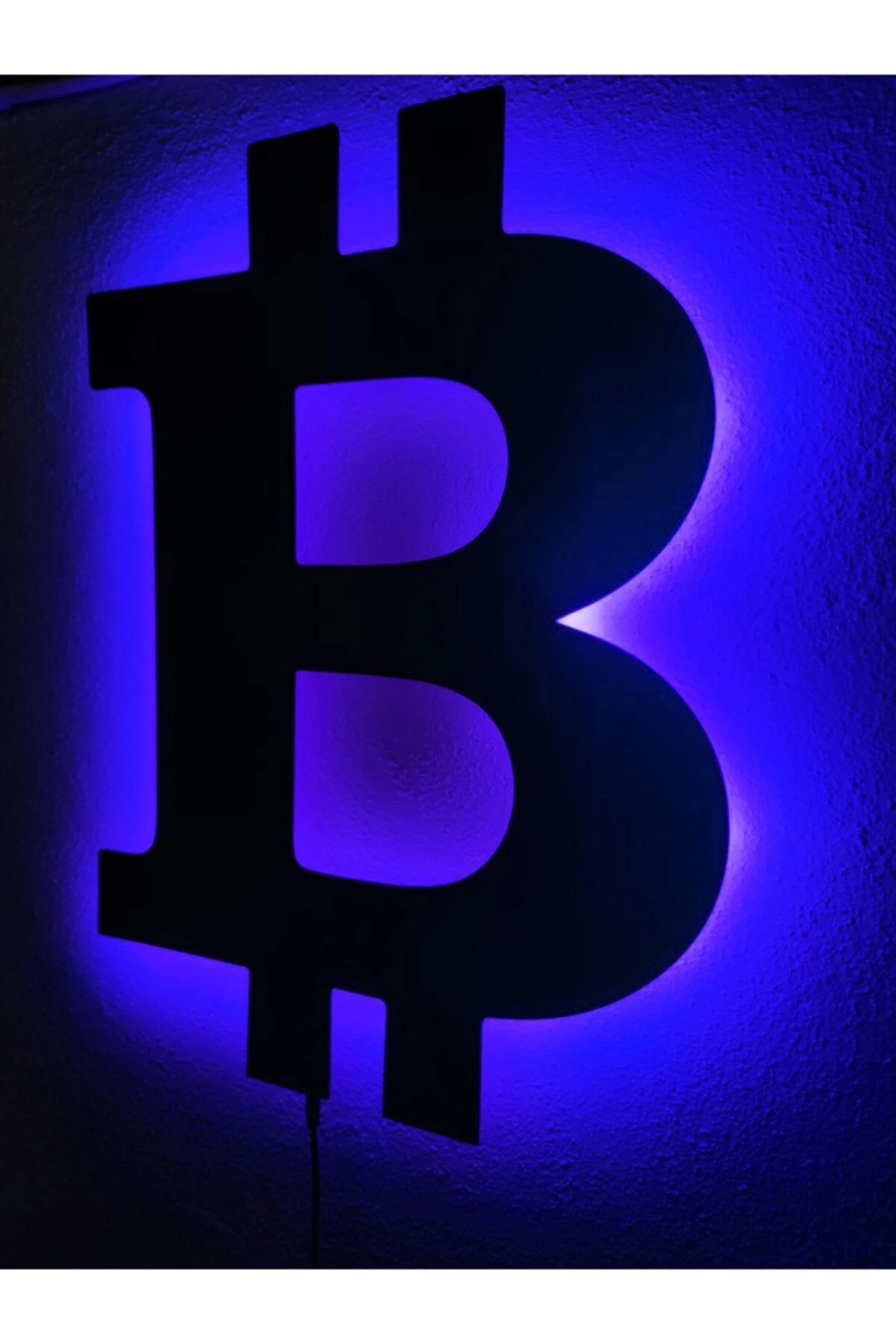 Bitcoin Btc Led Işıklı Tablo