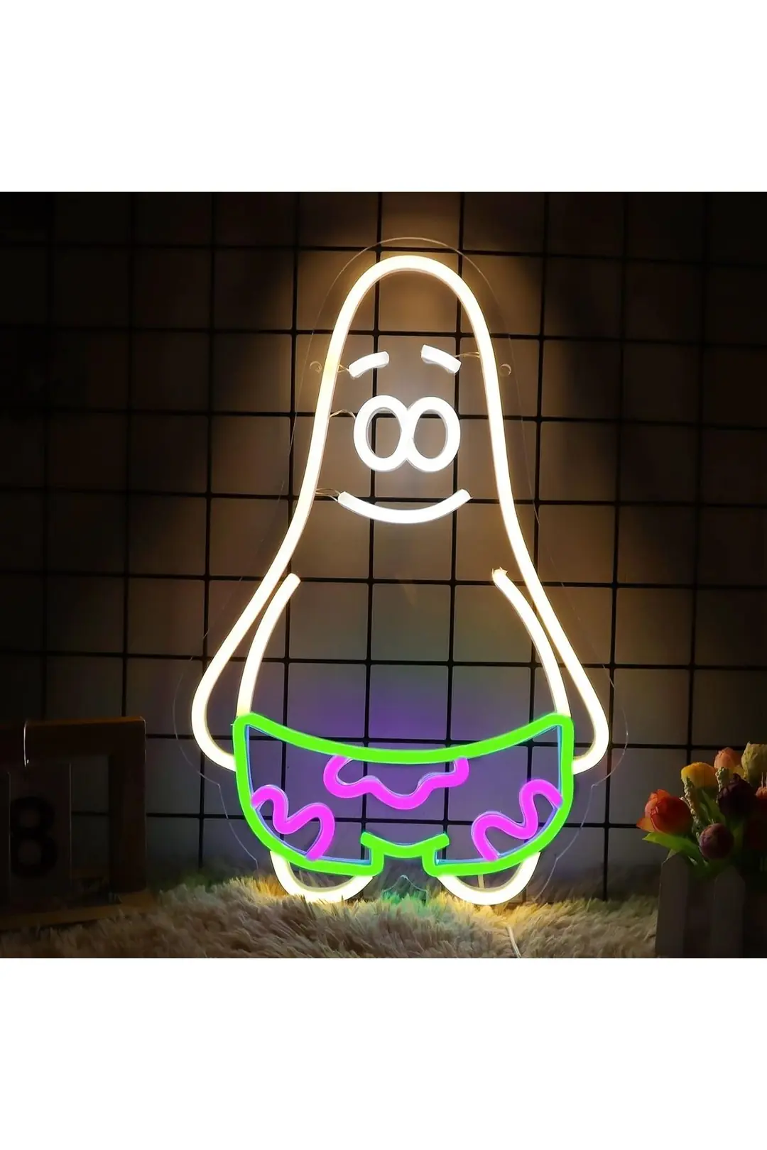 Sunger Bob Patrick Neon Led Tabela Dekoratif Aydınlatma