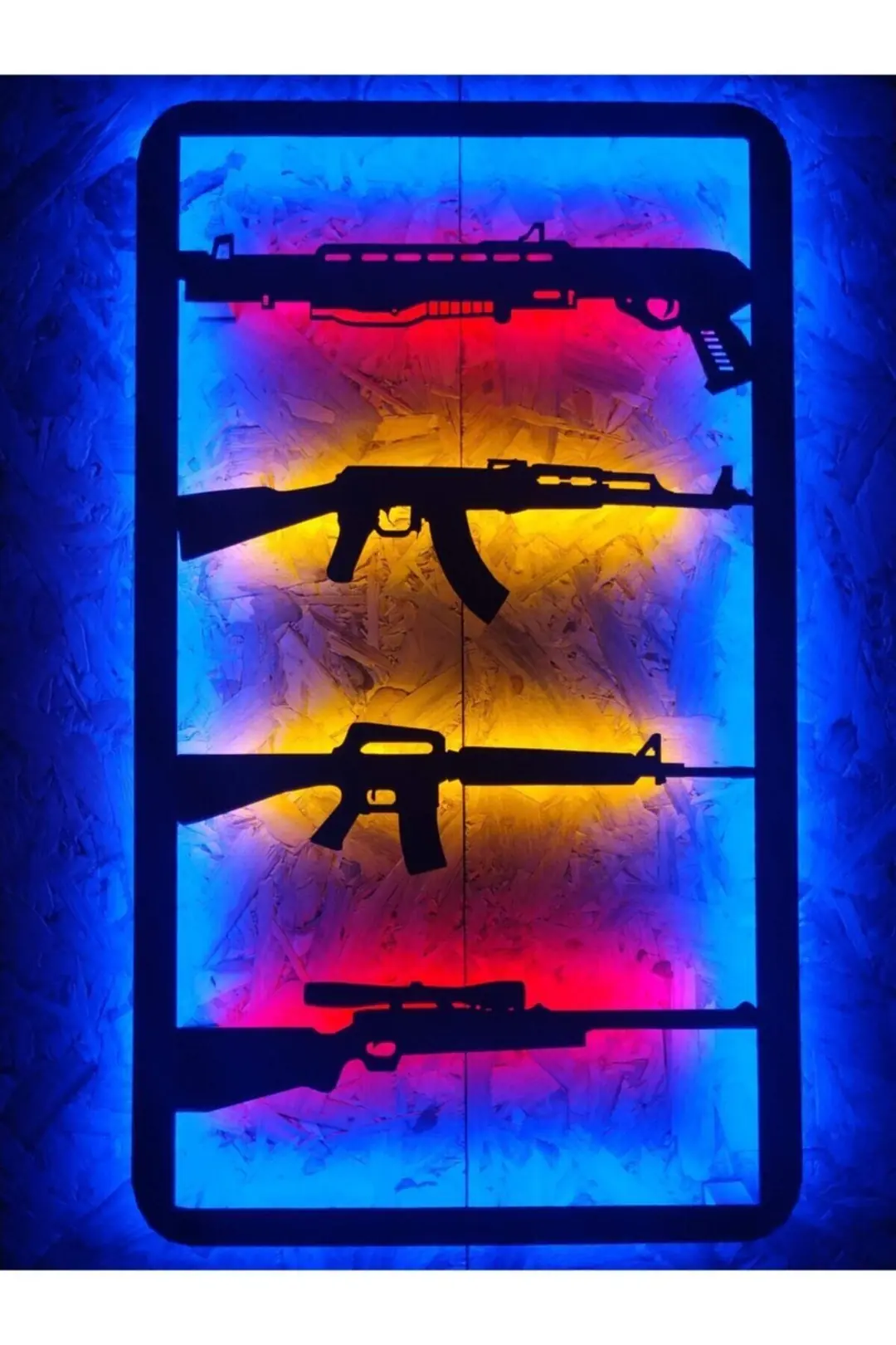 4'lü Teçhizat Pompalı-ak47-m4a1-scout Led Tablo