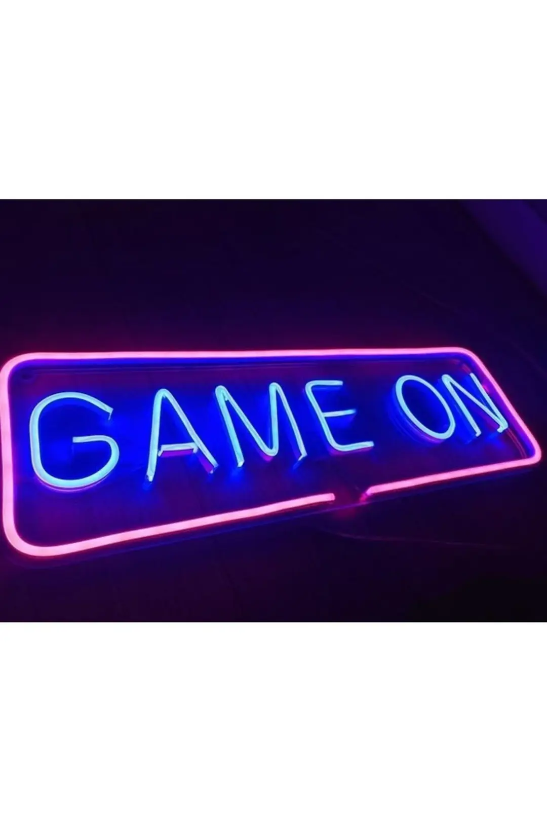 Game On Neon Led Dekoratif Duvar Aydınlatması Neon Duvar Yazısı Sihirl