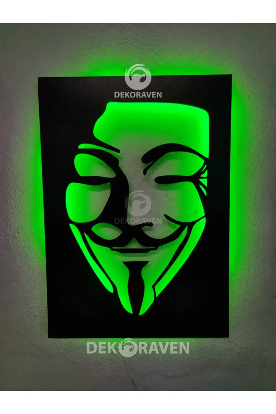 Anonymous Led Işıklı Ahşap Tablo
