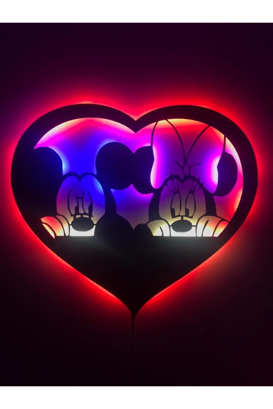 Mickey Fare Led Işıklı Tablo