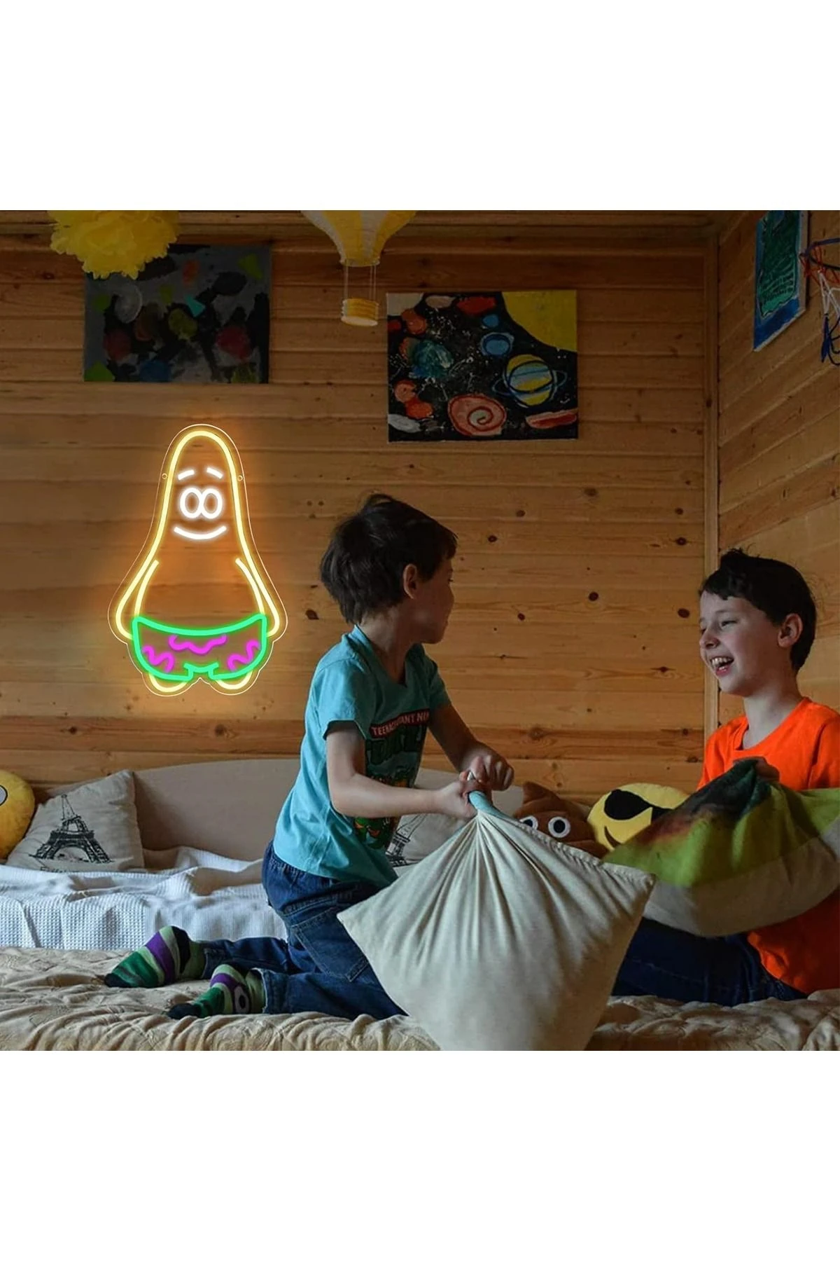 Sunger Bob Patrick Neon Led Tabela Dekoratif Aydınlatma