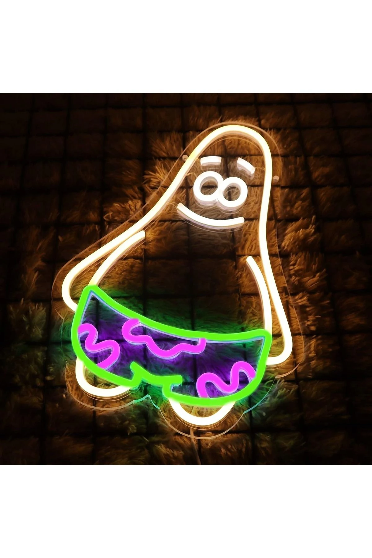 Sunger Bob Patrick Neon Led Tabela Dekoratif Aydınlatma