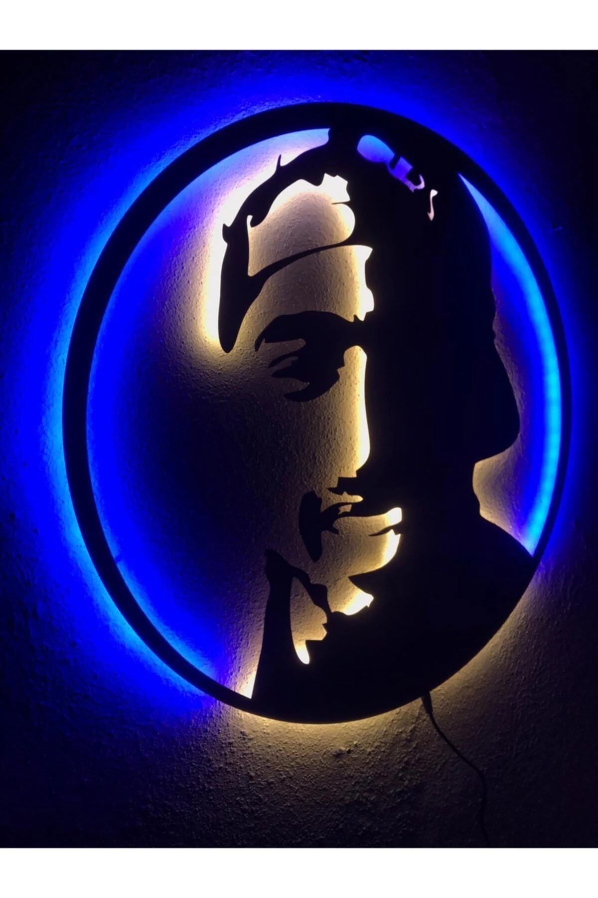 Tupac Shakur Dekoratif Led Işıklı Ahşap Tablo