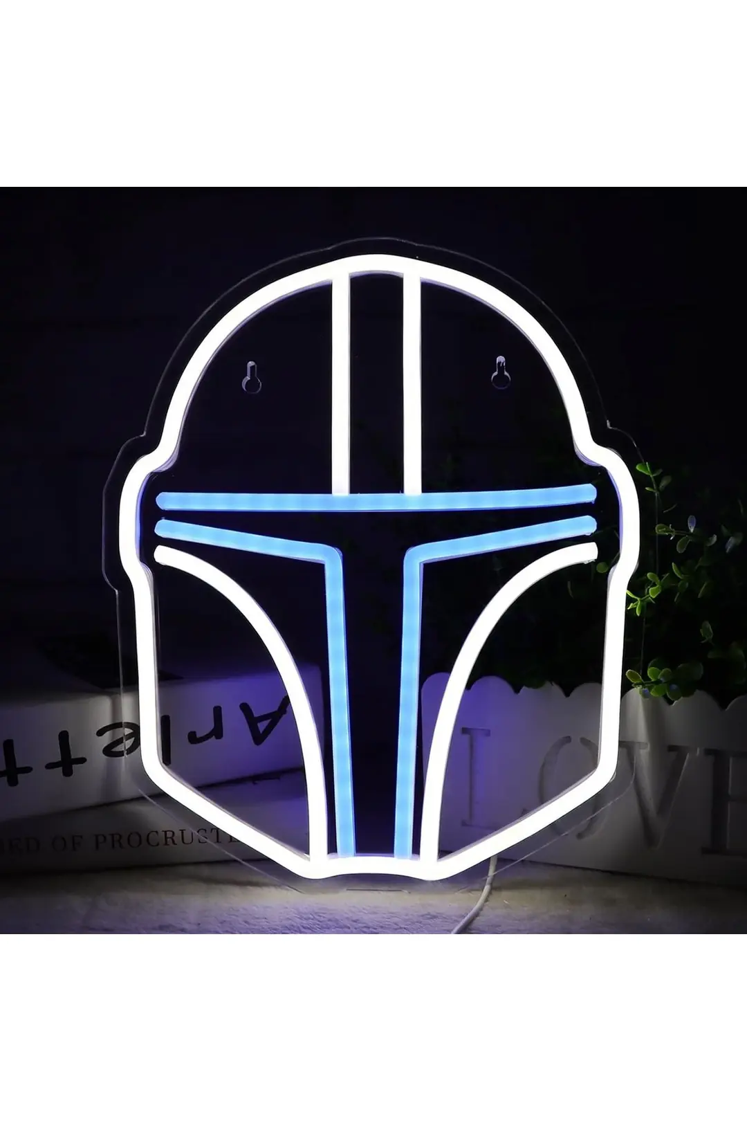 Star Wars Mandalorian Neon Led Tabela Dekoratif Aydınlatma