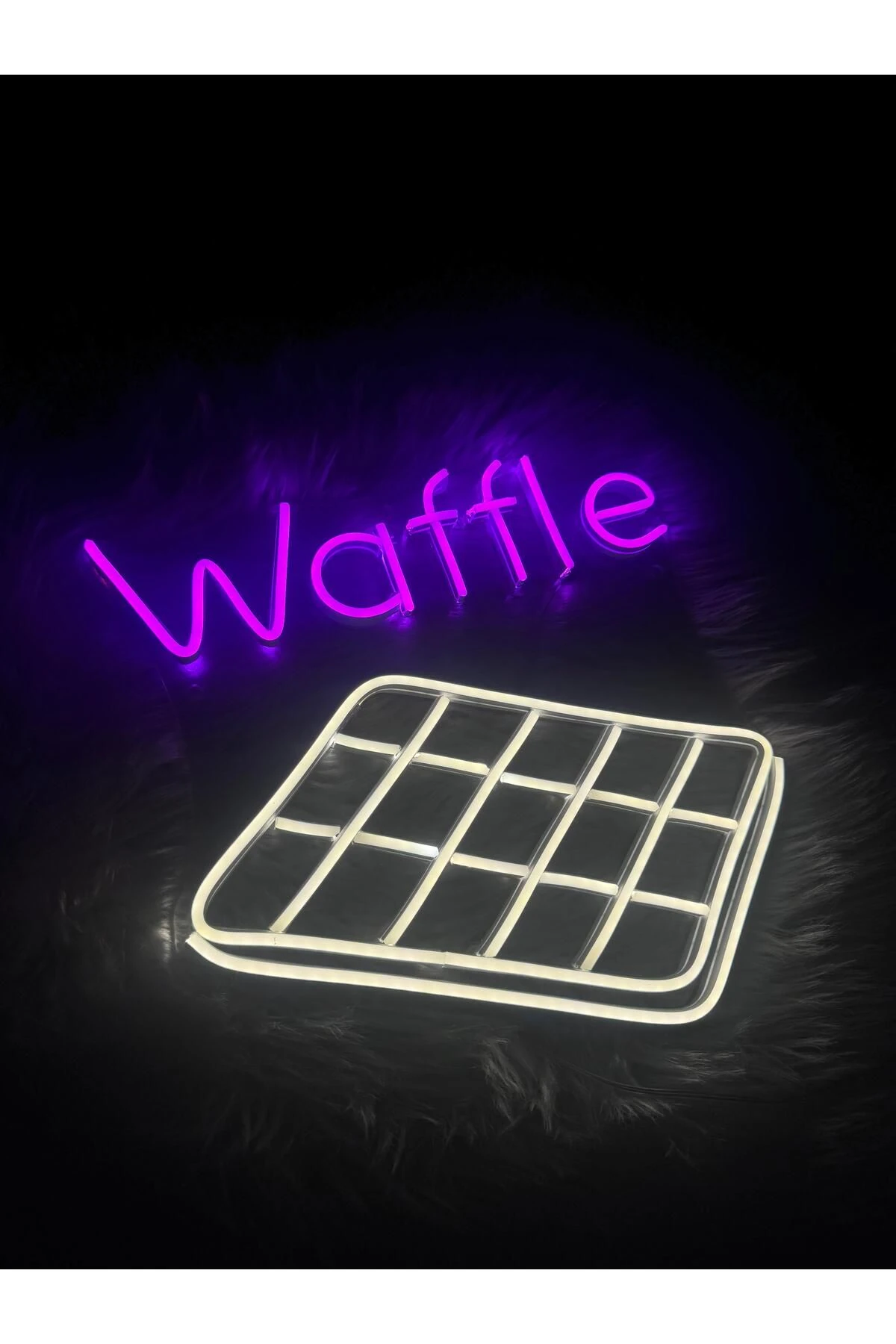 Waffle Neon Led Tabela Dekoratif Aydınlatma