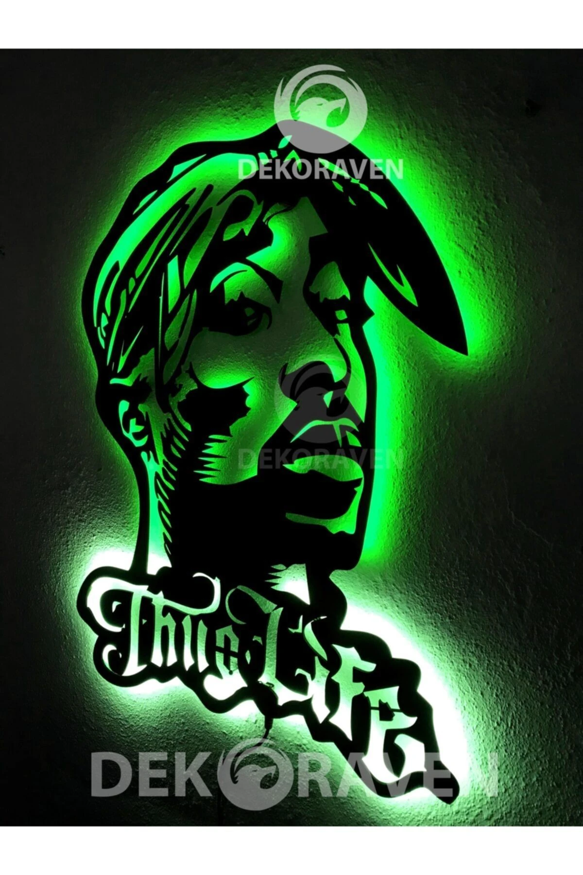 Tupac Shakur Led Işıklı Tablo
