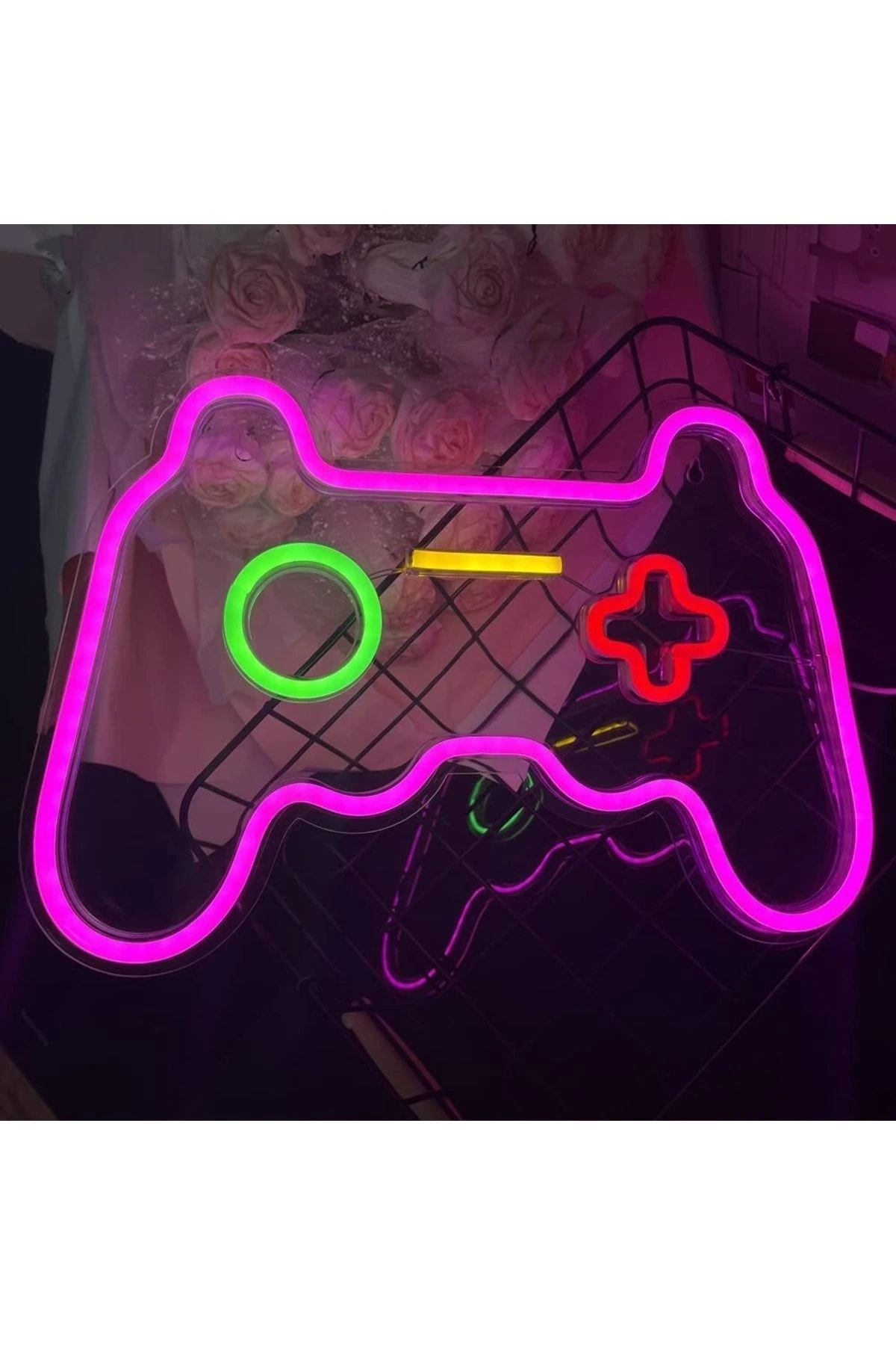 Gamer Dekorasyon Gamepad Neon Tabela Neon Yazı Dekoratif Aydınlatma