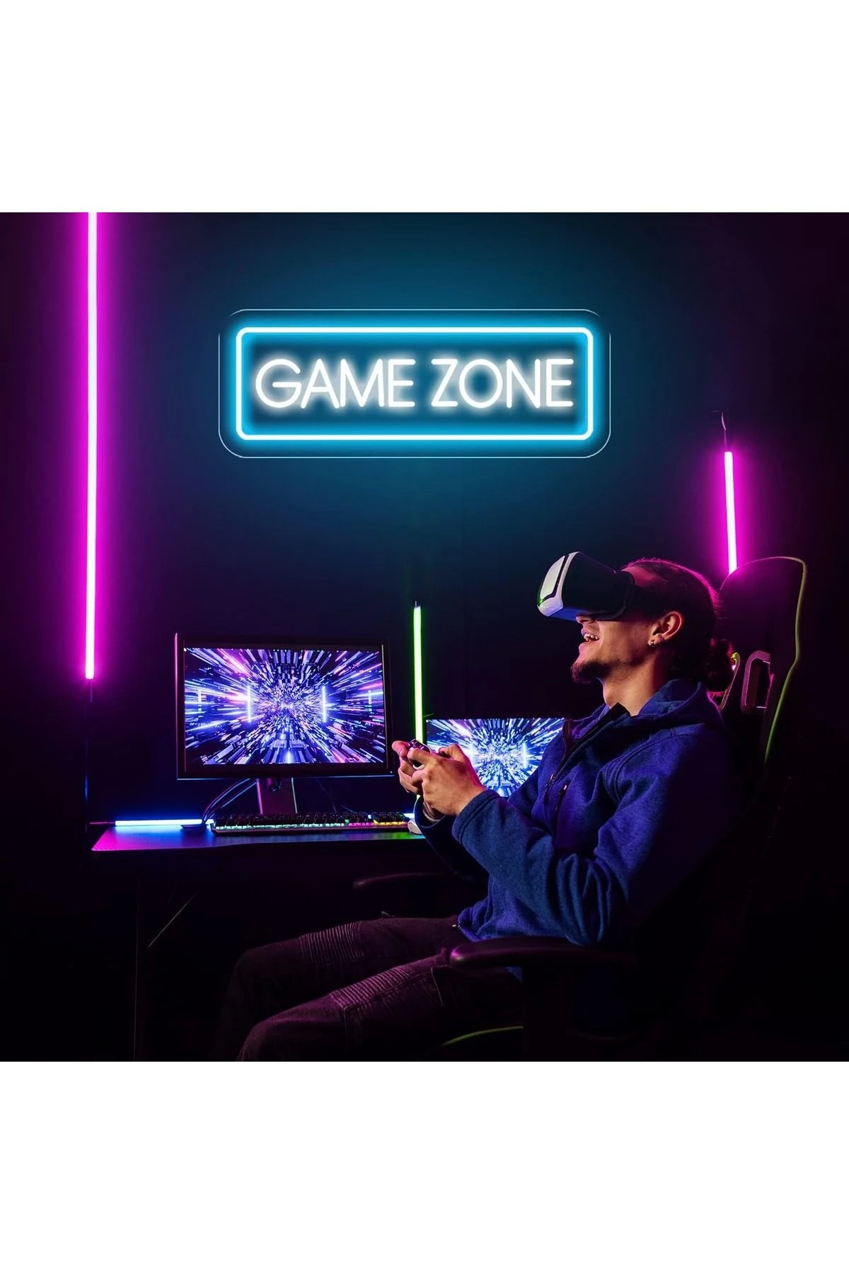 Game Zone Neon Led Tabela Dekoratif Aydınlatma
