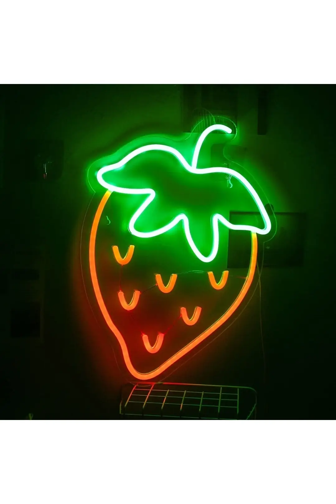 Çilek Neon Tabela Neon Yazı Dekoratif Aydınlatma Ve Gece Lambası
