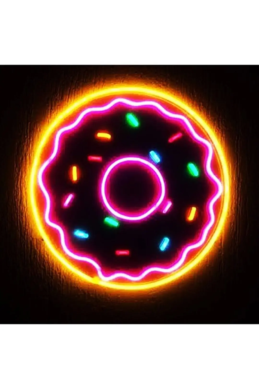 Donut Neon Led Tabela Dekoratif Aydınlatma