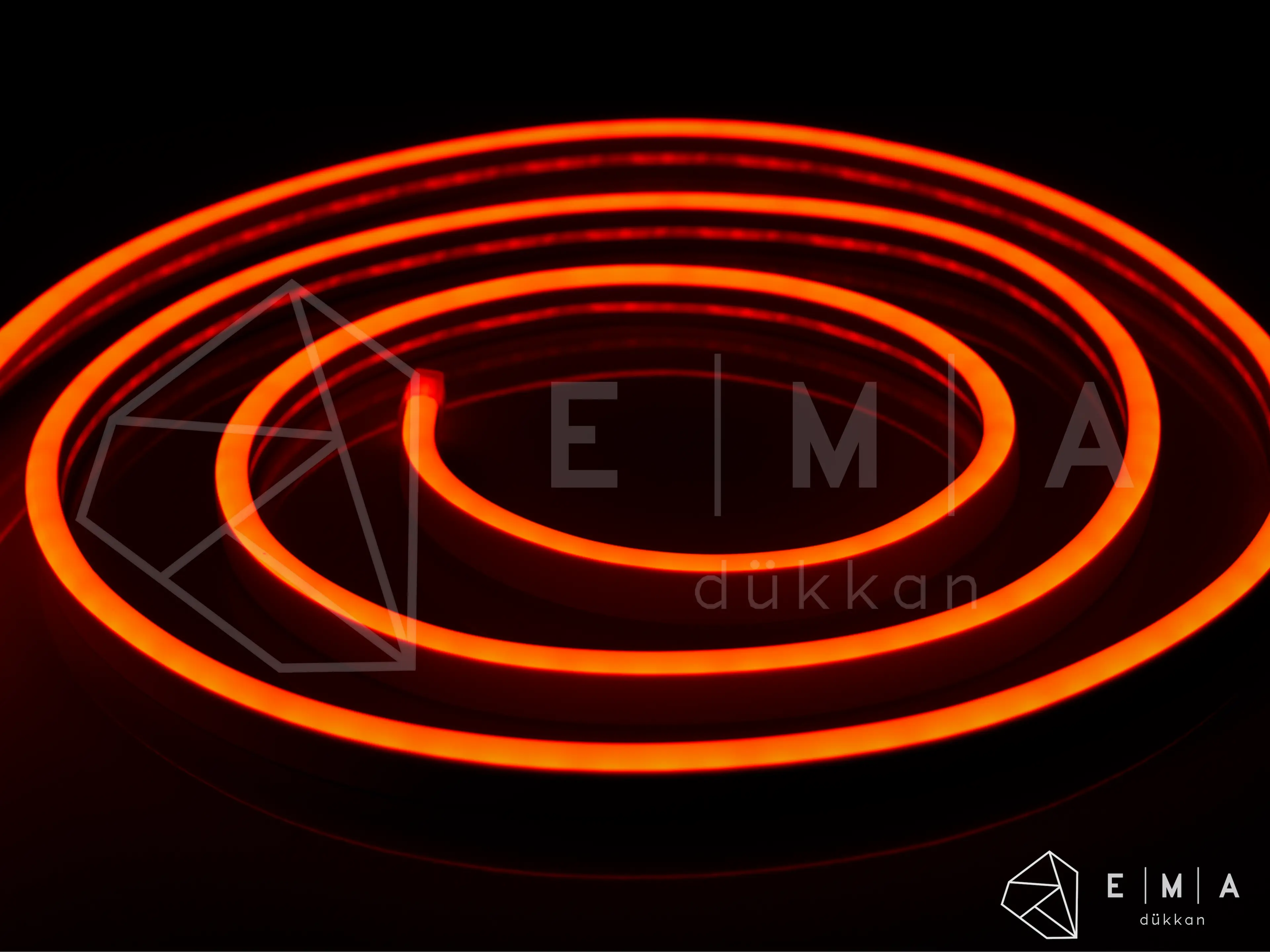 12 Volt Turuncu Neon Şerit Led