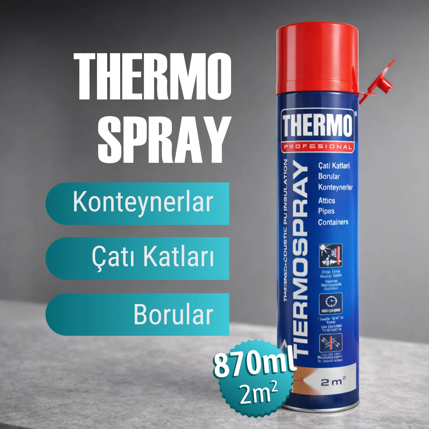 Thermo Acoustic Pu Insulation Termo Spray (1 Adet) Üstün Termo Akustik ...