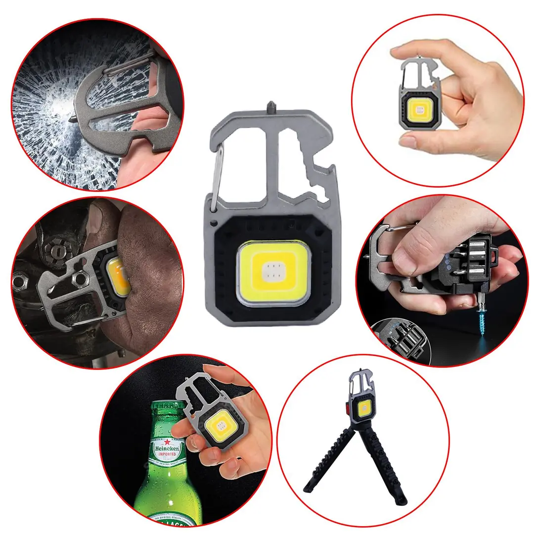 Mini Led El Feneri Anahtarlık Taşınabilir Kamp Lambası Alet Tornavida ...