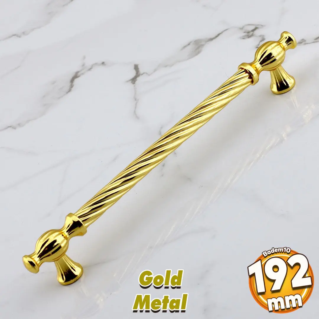 Burma Altın Metal Kulp 192 mm -19.2 cm Mobilya Çekmece Mutfak Dolabı ...