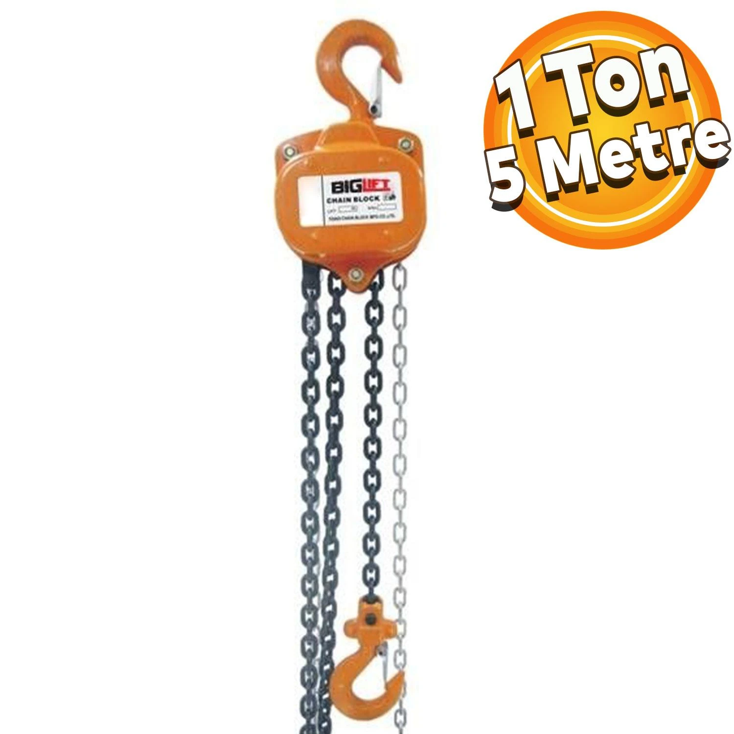 Biglift Zincirli Caraskal Vinç 1 Ton 5 Metre BIGCAR1-5- Badem10