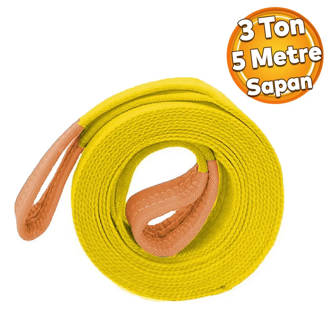 Spanzet Sarı Renk 3 Ton 5 Metre Dokuma Sapan Polyester Sağlam Yük ...