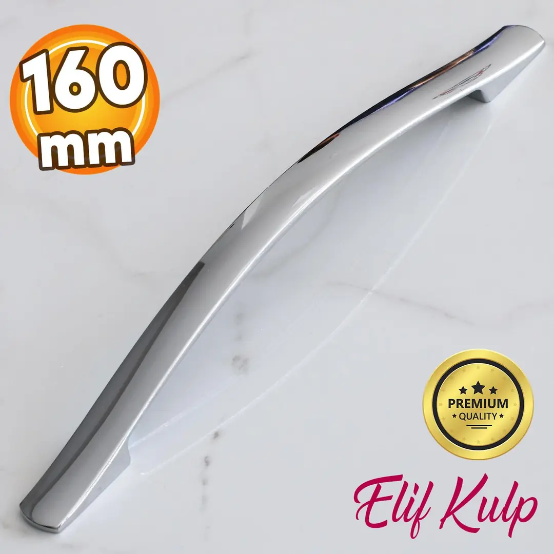Elif Krom Metal Kulp 160 mm-16 cm Mobilya Çekmece Mutfak Dolabı Dolap