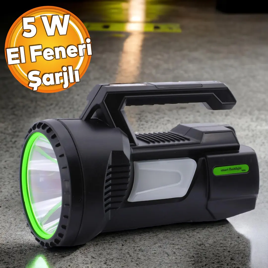 Şarjlı Çok Fonksiyonlu Sarj Edilebilir Projektör Fener Led El Lambası ...