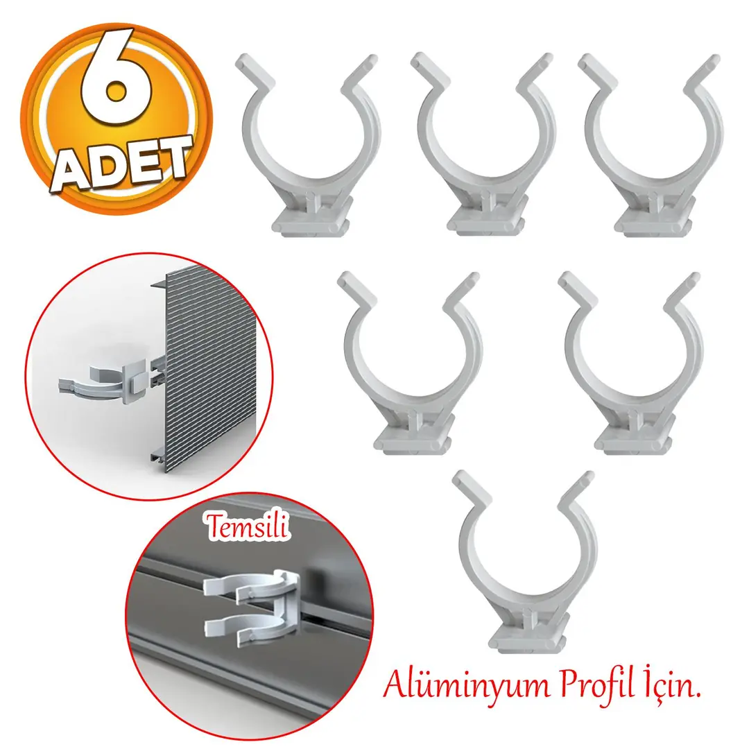 Alüminyum Baza Klipsi Mutfak Dolap Tezgah Alt Kısım Kapatma Klips ...