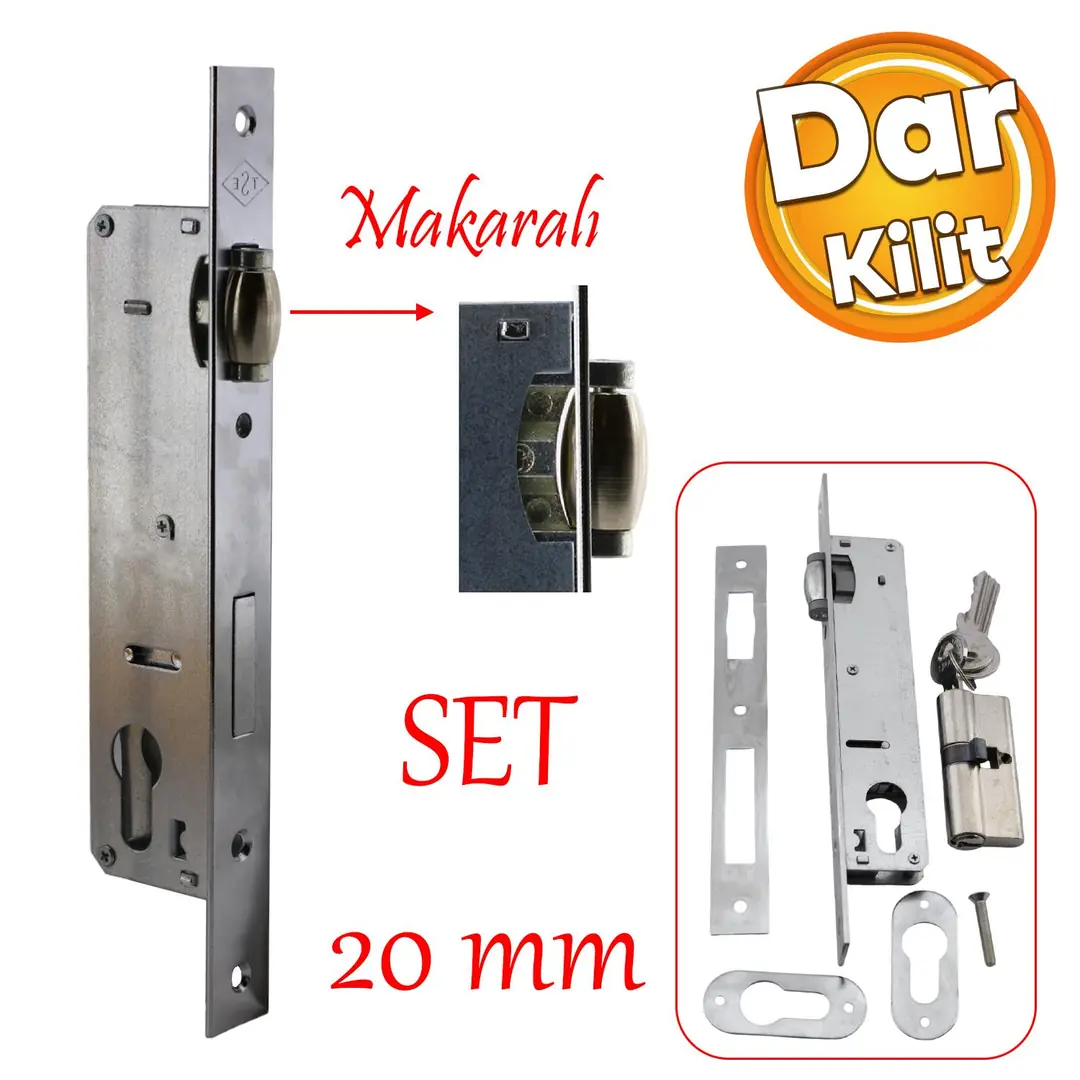 Makaralı Dar Kilit Kapı PVC Ahşap Kapı Gömme Kilit Gövde Kilidi Gövdesi ...