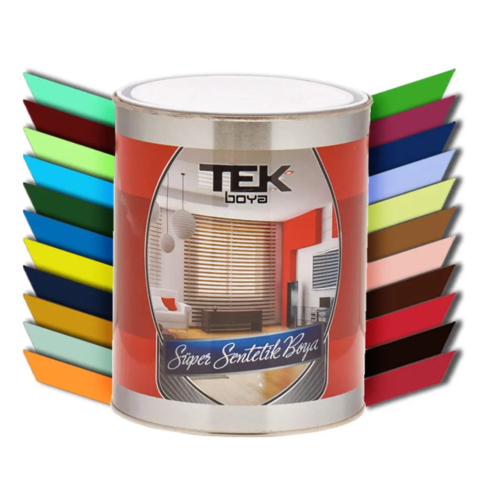 Tek 2.5 Lt Süper Lüx Sentetik Yağlı Boya Ahşap Metal Duvar Boyası- Badem10