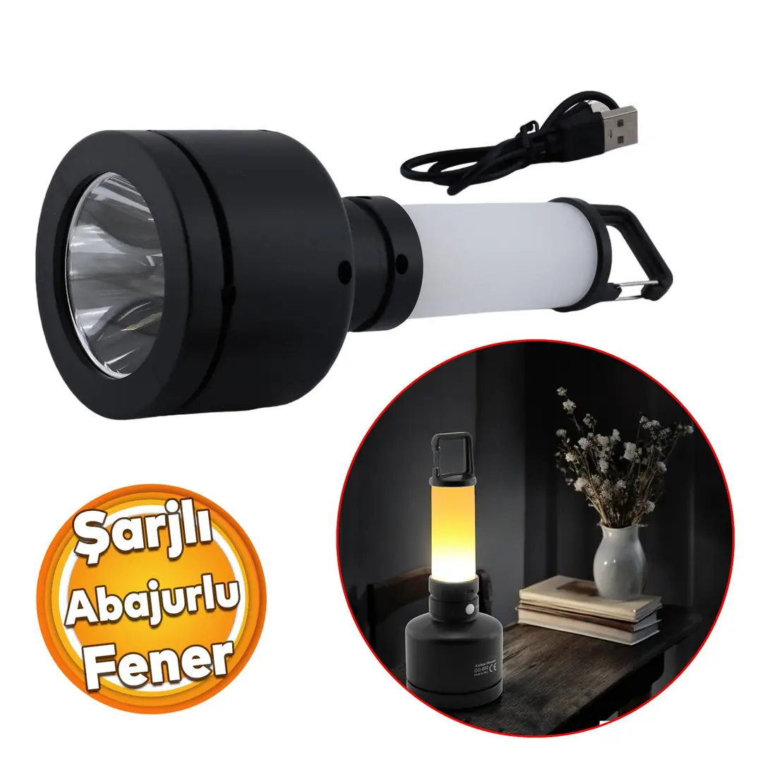 Abajur El Feneri Kablo Şarjlı Led Kamp Lambası Gece Aydınlatma 10 W ...