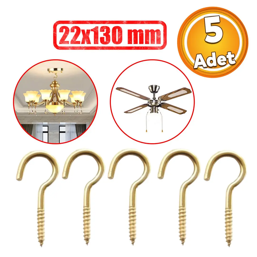 Metal Piton Vidalı Gerdirme 22x130 Çekme Kaldırma Tavan Açık Ağız Kanc