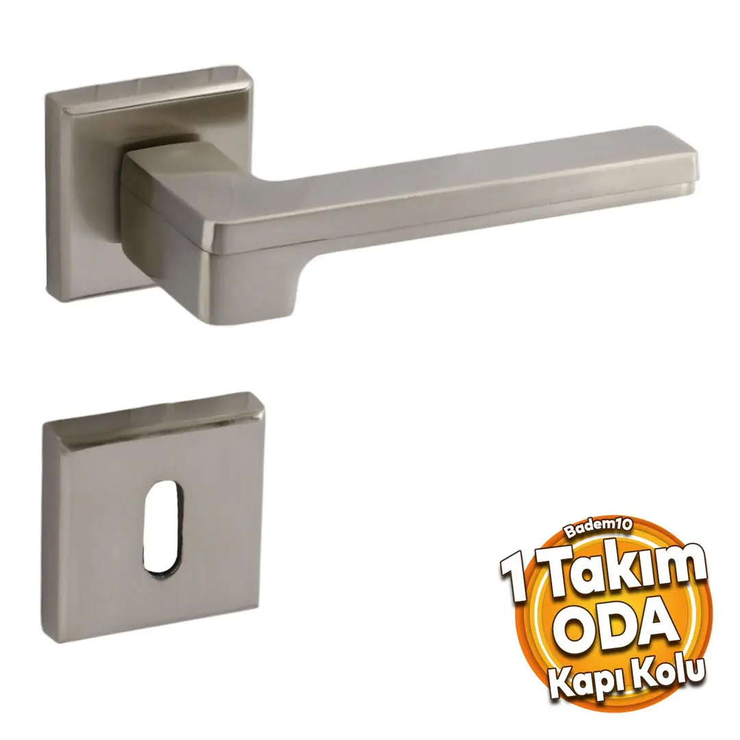Funda Lüx İnox Oda Kapı Kolu Rozetli Sürgülü ve Çelik Kapı Sağa Sola ...
